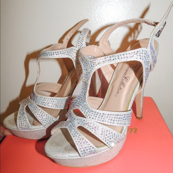 De Blossom Collection | Shoes | Silver Sparkle Heels De Blossom ...